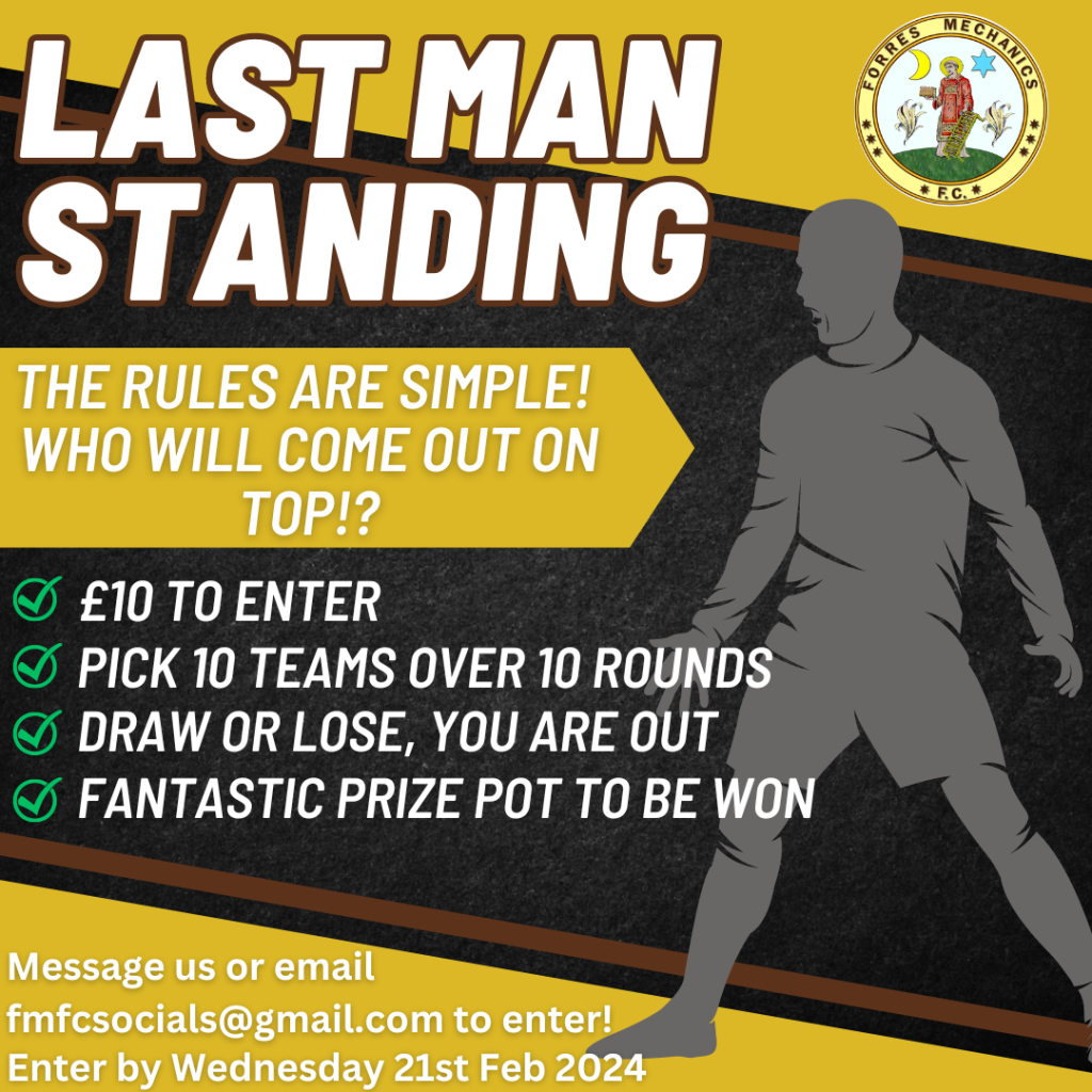 💷 Last Man Standing Competition 💷 – Forres Mechanics Football Club
