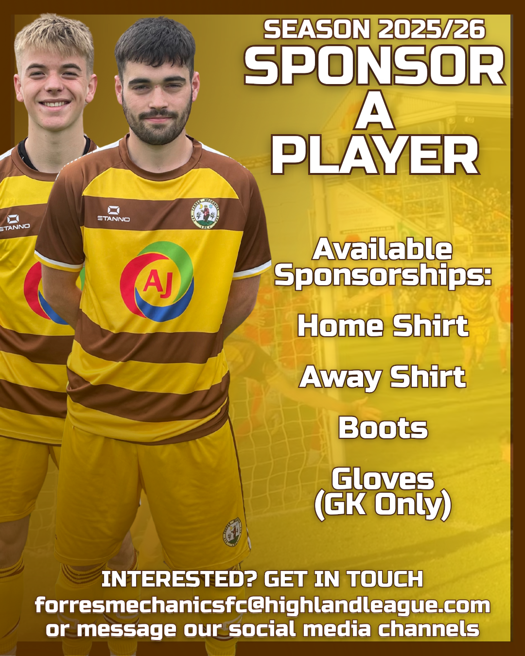Player Sponsorship – Forres Mechanics Football Club